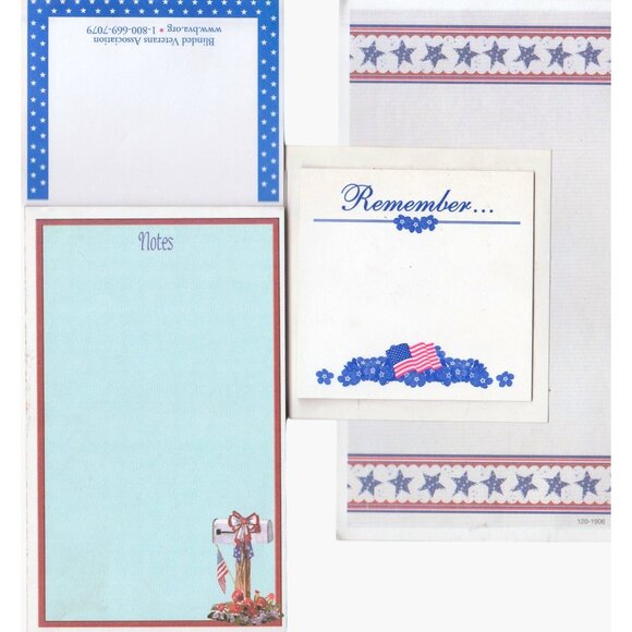 Fairfield | Office | Patriotic Themed Notepads Flags Stars Remember ...